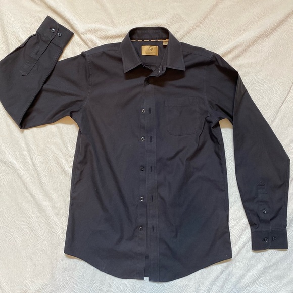 Classic Club | Shirts & Tops | Boy416 Black Button Down Dress Shirt ...